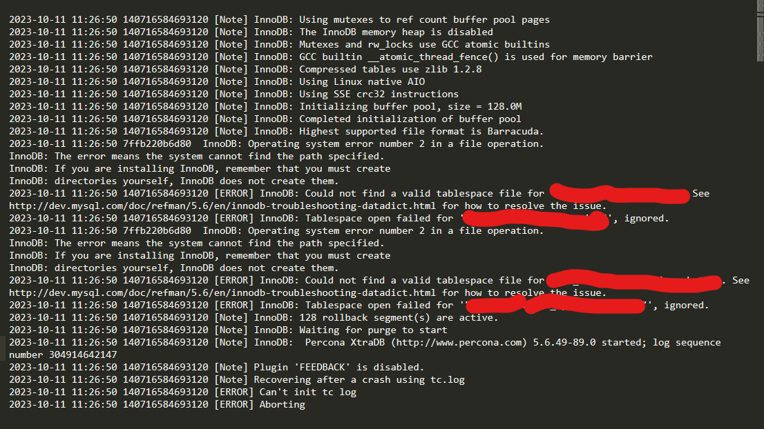 MySQL/MariaDB will not start: « Can’t init tc log » – Delixir Pro /Blog